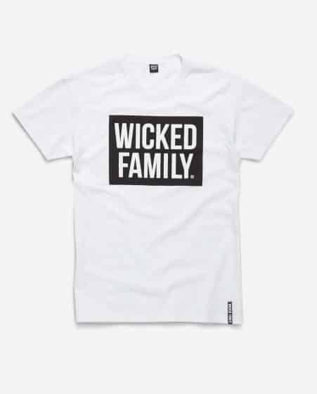 Brave T-shirt with wicked family print, white - The Wicked Family