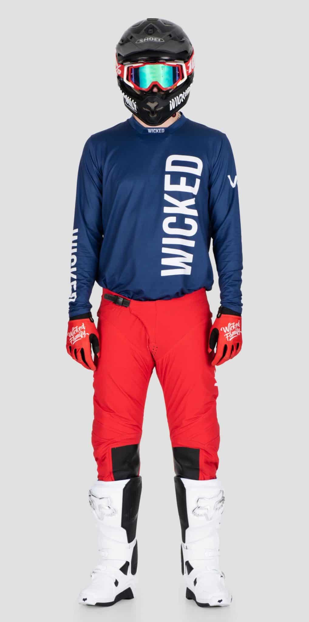 power jersey blue reda pants – The Wicked Family